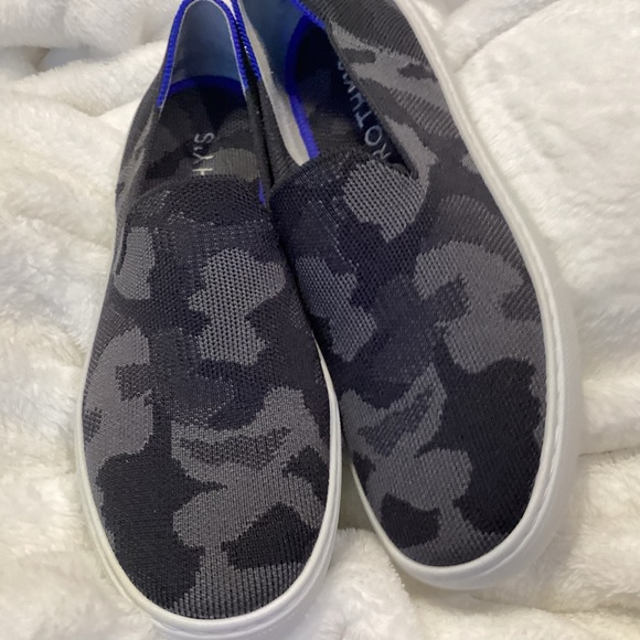 Rothy's | Shoes | Rothys The Slip On Grey Camo Knit Fabric Camouflage ...